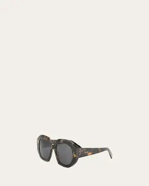 Celine Geometric Square Sunglasses - Black