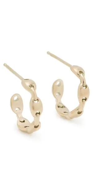 Zoe Chicco 14k Gold Mariner Link Huggie Earrings - 14k Yellow Gold