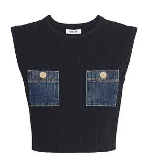 Sandro Knit Cropped Top