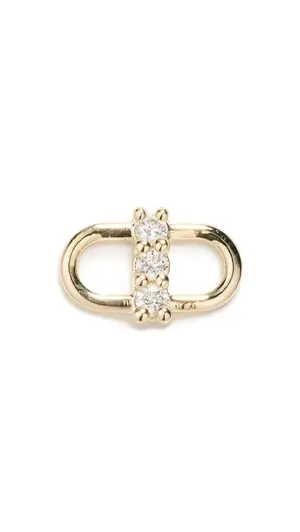 Zoe Chicco 14k Gold Diamond Open Link Single Stud Earring