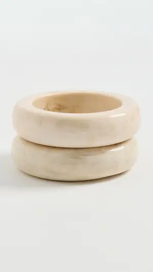 Shashi Swirled Resin Bangle Set