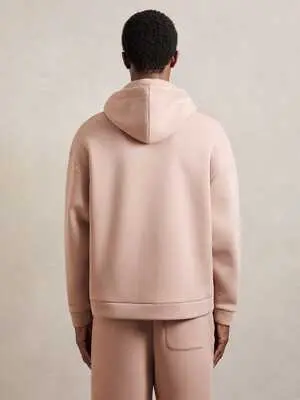 REISS Silvestro Cotton-blend Hoodie - Pink
