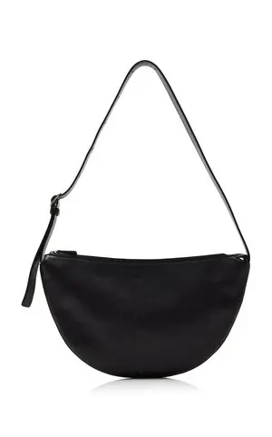 THE ROW Jouvette Leather Crossbody Bag - Black