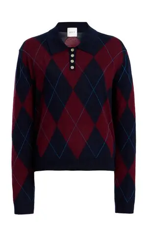 LESET James Argyle-knit Polo