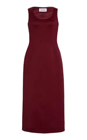 ALFIE Haya Satin Midi Dress Red