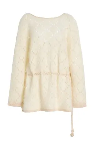 Isabel Marant Merida Belted Crochet Mini Dress