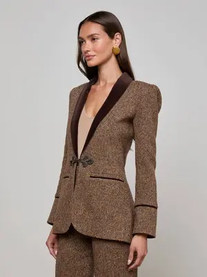 L'Agence Gable Herringbone Blazer