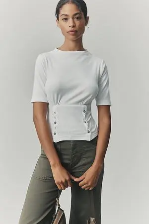 Pilcro Button Up T-shirts For Women