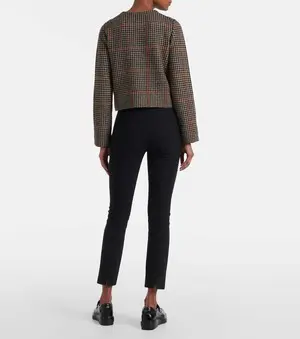 Vince Checked Wool Cashmere Cardigan