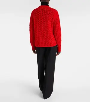 JIL SANDER Open-knit Wool Cardigan