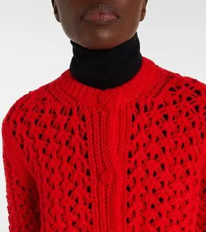 JIL SANDER Open-knit Wool Cardigan