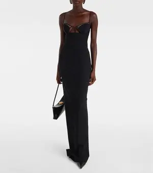 NENSI DOJAKA Cutout Gown - Black