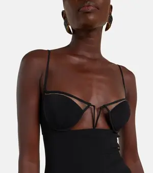 NENSI DOJAKA Cutout Gown - Black