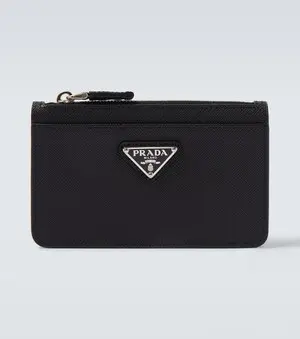 Prada Leather Card Holder - Black