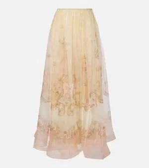 Draped Organza Skirt