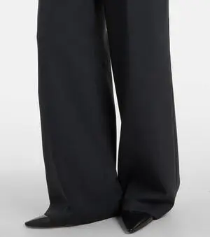 AMI Paris High-rise Virgin Wool Twill Pants