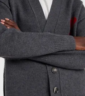 Ami De Cœur Virgin Wool Cardigan - Grey