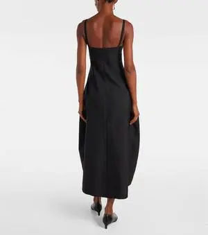 JIL SANDER Gabardine Midi Dress