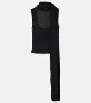 AYA MUSE Draped Top - Black