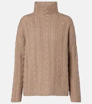 Max Mara Cable-knit Wool And Cashmere Sweater