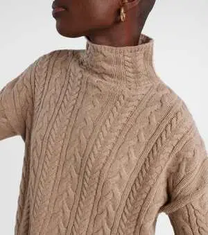 Max Mara Cable-knit Wool And Cashmere Sweater