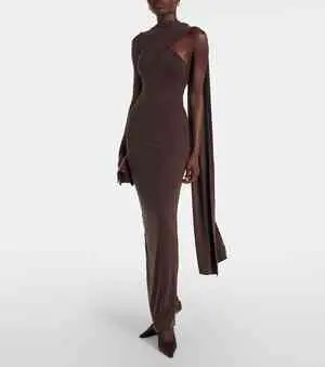AYA MUSE Cedar Draped Maxi Dress