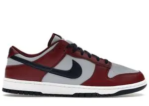 Nike Dunk Low Retro Sneakers Wolf Grey/obsidian/dark Team Red