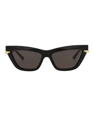 Bottega Veneta Cat-eye Frame Recycled Acetate Sunglasses - Black Gold Grey (bv1241s/30014294/001)