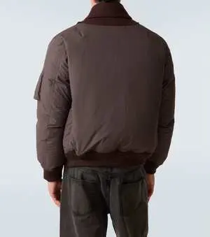 Sacai Double-breasted Wool Puffer Jacket - Brown