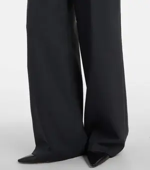 AMI Paris High-rise Virgin Wool Twill Pants