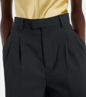 AMI Paris High-rise Virgin Wool Twill Pants