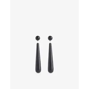 Lié Studio The Louise 925 Sterling-silver And Onyx Stone Drop Earrings - Black Onyx