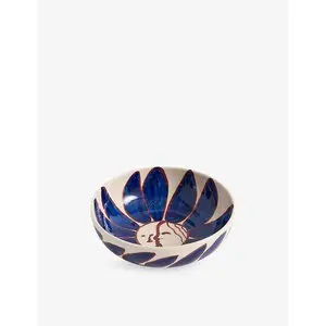 HAY La Pittura Ceramic Bowl 18cm - Deep Blue Flower