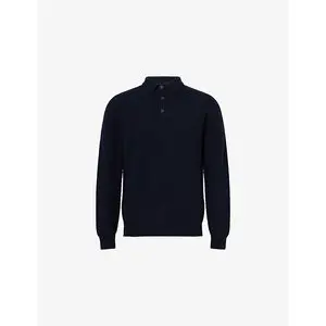 SUNSPEL Long-sleeve Wool Knitted Polo Shirt L