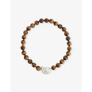 Le Sundial Nautilus Sterling-silver And Tiger's Eye Beaded Necklace - Brown