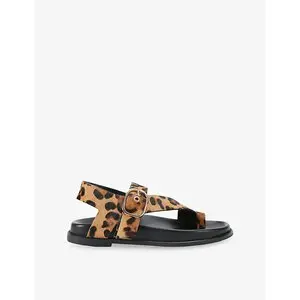 Kurt Geiger Ryhan Suede Flat Sandals - Brown/oth