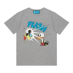 Gucci X Disney Donald Duck Print T-shirt - Grey
