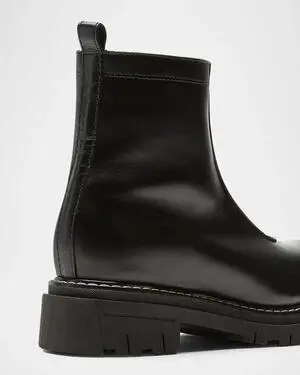 La Canadienne Delta Shearling-lined Leather Booties - Black