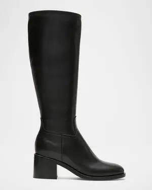 La Canadienne Leather Knee High Boots - Black