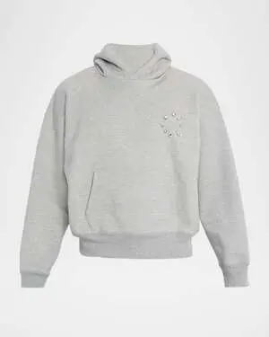 EZR Cotton Rhinestone Hoodie - Heather