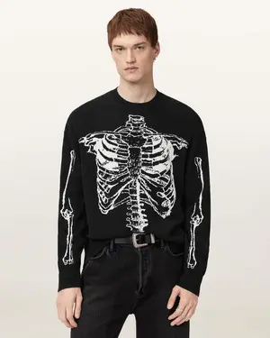 ALLSAINTS Skelli Crew Neck Wool Sweater