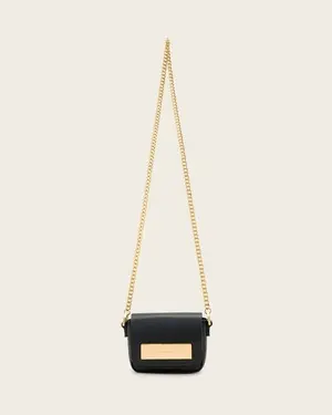 ALLSAINTS Etta Leather Chain Crossbody Bag