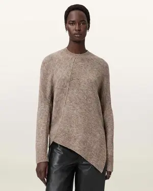 ALLSAINTS Lock Crew Neck Sweater - Brown
