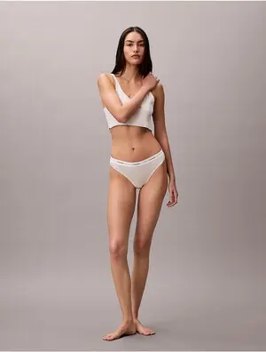 Calvin Klein Cotton Stretch Rib Bikini Snow Heather