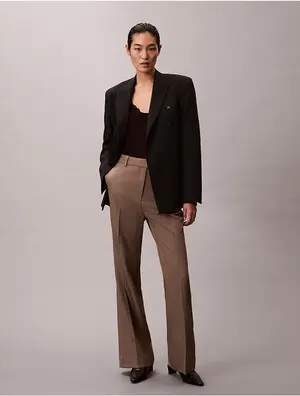 Calvin Klein Tailored Flared Pants - Walnut Melange