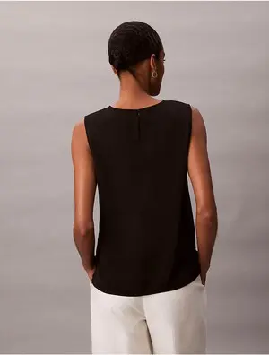 Calvin Klein Relaxed Sleeveless Top - Black