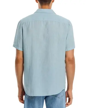 Hugo Ellino Short Sleeve Camp Shirt - Open Blue