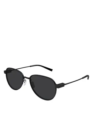 Saint Laurent Pilot Sunglasses, 53mm - Black