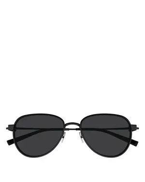 Saint Laurent Pilot Sunglasses, 53mm - Black
