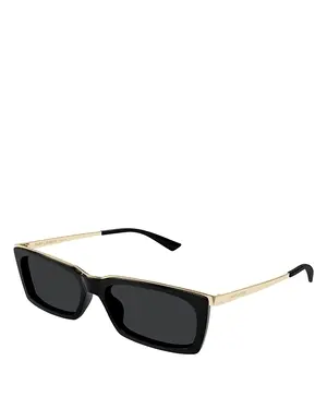 Saint Laurent Rectangle Sunglasses, 57mm - Black